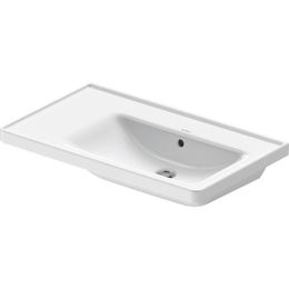 Duravit D-Neo M&ouml;bel-Waschtisch 2370800060 80 x 48 cm, ohne Hahnloch, asymmetrisch, Becken rechts, mit &Uuml;berlauf, mit Hahnlochbank