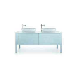Duravit Luv Waschtisch-Konsole LU9467B1717 178,3x59,5cm, Wei&szlig; Struktur, aus Quarzstein, 2 Ausschnitte