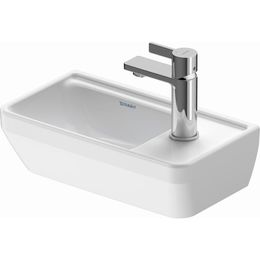 Duravit D-Neo Handwaschbecken 0739400041 40x22cm, Becken links, ohne &Uuml;berlauf, mit Hahnlochbank, mit Hahnloch, rechts, wei&szlig;
