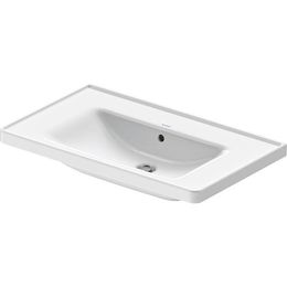 Duravit D-Neo M&ouml;bel-Waschtisch 2367800060 80 x 48 cm, ohne Hahnloch, mit &Uuml;berlauf, mit Hahnlochbank