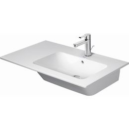 Duravit Me by Starck Möbel-Waschtisch 2346830000 830x490mm, asymmetrisch, Becken rechts, mit Überlauf, Hahnlochbank, 1 Hahnloch, weiß