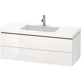 Duravit L-Cube Waschtisch-Unterschrank LC6929N4949 120 x 48 cm, ohne Hahnloch, graphit matt, 2 Schubk&auml;sten