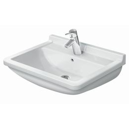 Duravit Starck 3 Waschtisch 0300600000 60 x 45 cm, weiss, mit Hahnloch und &Uuml;berlauf