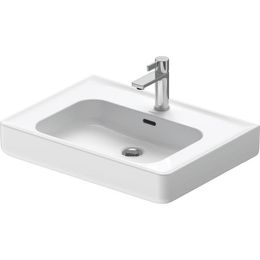 Duravit Soleil by Starck Waschtisch 23766500001 65 x 48 cm, weiß WonderGliss, mit Hahnloch, Überlauf, Hahnlochbank