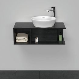 Duravit D-Neo Waschtisch-Unterschrank DE493801616 80 x 48 cm, Eiche Schwarz, 1 Fach, 1 Konsolenplatte, wandh&auml;ngend