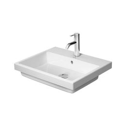 Duravit Vero Air Einbauwaschtisch 0383550000 55x45,5cm Einbau von oben, mit &Uuml;berlauf, mit Hahnlochbank, 1 Hahnloch, wei&szlig;