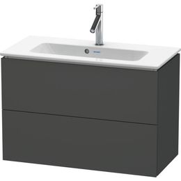 Duravit L-Cube Waschtisch-Unterschrank LC625704949 82 x 39,1 cm, graphit matt, 2 Schubk&auml;sten, wandh&auml;ngend