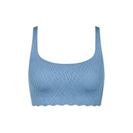 Sloggi Zero Feel Bliss Top - Damen - Gr. S - blau/jacquard