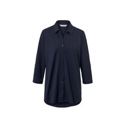 Tchibo - Piqu&eacute;-Jerseybluse - Damen - Gr. 46 - dunkelblau