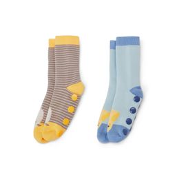 Tchibo - 2 Paar Kinder-Antirutsch-Socken - Herren - Gr. 31-34 - hellblau