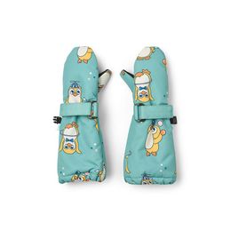 Smafolk Sm&aring;folk F&auml;ustlinge "Pinguine" in T&uuml;rkis - 10% | Gr&ouml;&szlig;e 11 cm | Baby-handschuhe