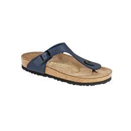 Birkenstock Leder-Zehentrenner "Gizeh" in Dunkelblau - Weite N - 17% | Größe 40 | Damen-sandalen