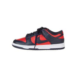 Nike Leder-Sneakers "Dunk Low Retro SE" in Dunkelblau/ Rot - 40% | Gr&ouml;&szlig;e 40,5 | Damen-sneakers