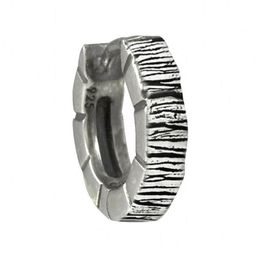 CAI CA&Iuml; Single-Creole &raquo;925 Sterling Silber rhodiniert matt oxidiert&laquo; Silbergrau one-size Herren Einzel-Creole aus echtem 925 Silber oxidiert