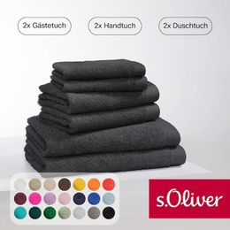 s.Oliver Handtuch Set &raquo;s.Oliver, Premium Qualit&auml;t, 600 gr/m&sup2;&laquo; Set 6 Stk. Walkfrottier 2 G&auml;stet&uuml;cher 30x50, 2 Handt&uuml;cher 50x100, 2 Duscht&uuml;cher 70x140 