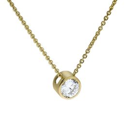 Celesta Kette mit Anhänger »375/- Gelbgold Zirkonia« gelb 42/45cm Ankerkette in 45cm, Zwischenöse bei 42cm