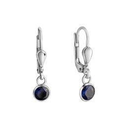 Vivance Paar Ohrh&auml;nger &raquo;Silber 925 rhodiniert Zirkonia dunkelblau&laquo; wei&szlig; + blau one-size Sch&ouml;ne Ohrh&auml;nger aus 925 Sterling Silber rhodiniert