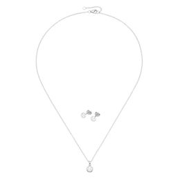 Firetti Ohrring und Ketten Set »Multipack Schmuck Geschenk Silber 925 Perlenhalskette Perlenohrstecker« (Set, 3 Stk. tlg.) mit Süßwasserzuchtperle...