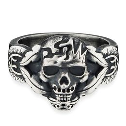 CAI CAÏ Fingerring »925/- Sterling Silber matt oxidiert Totenkopf« Silbergrau 066 (21,0) Siegelring Totenkopf-Motiv
