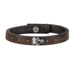 Nox Armband &raquo;Leder braun Edelstahl&laquo; braun 19,5-21cm Edles Erscheinungsbild