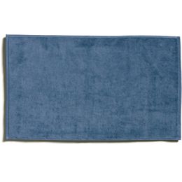 M&ouml;ve M&Ouml;VE Badematte &raquo;Bamboo&laquo; H&ouml;he 1 mm strapazierf&auml;hig Bambus-Zellstoff steel blue Obermaterial: 50% Baumwolle, 50% Viskose rechteckig (50 cm x 80 cm )