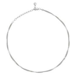 CAI CAÏ Collierkettchen »925/- Sterling Silber Venezianer Kette rhodiniert zweireihig« weiß 37cm Zweireihiger Choker