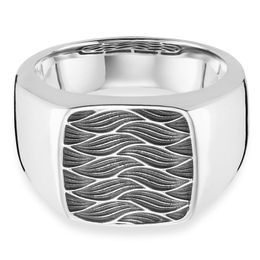 CAI Ca&iuml; Herren CA&Iuml; Fingerring &raquo;925/- Sterling Silber oxidiert Wellen&laquo;