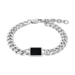 Amor Herren Panzerarmband mit Achat