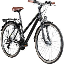 Zündapp ZÜNDAPP Trekkingrad »T700« 21 Gang Shimano Altus Schaltwerk Kettenschaltung für Damen, Kettenschaltung schwarz