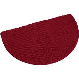 Kinzler Badematte &raquo;Chenille&laquo; H&ouml;he 18 mm rutschhemmend beschichtet fu&szlig;bodenheizungsgeeignet Badteppich, Uni Farben, weich, als rechteckig & halbrund...