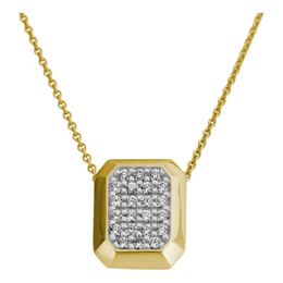 Firetti Kettenanhänger »Schmuck Geschenk Gold 333 Halsschmuck Anhänger Quadrat« () gelbgoldfarben-weißgoldfarben + W = weiß Modern und zeitloser...