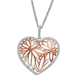 Goldmaid Kette mit Anh&auml;nger wei&szlig; Halskette Herz mit Zirkonia