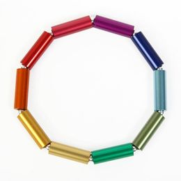 DeMarie Armband &raquo;eloxiertes Aluminium Armband&laquo; mehrfarbig 19,8cm K&uuml;nstlerisches Design und faszination der Farben