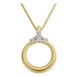 Firetti Kettenanhänger »Schmuck Geschenk Gold 333 Halsschmuck Anhänger Kreis rund« () gelbgoldfarben-weißgoldfarben + W = weiß Modern und zeitloser...