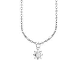 CAI CAÏ Kette mit Anhänger »925 Sterling Silber rhodiniert Sonne« weiß 39+5cm Kette aus Sterling Silber mit Sonne als Anhänger