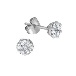 Vivance Paar Ohrstecker wei&szlig; + wei&szlig; one-size Sch&ouml;ne Ohrringe aus feinem 585 Wei&szlig;gold gefertigt