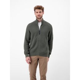 Lerros Strickjacke &raquo;Herren Strickjacke, grob gerippt&laquo; CHILLED OLIVE L L Moderne Strickjacke mit &Auml;rmeltasche