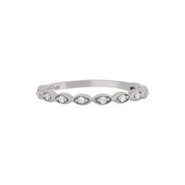 CAI CA&Iuml; Fingerring &raquo;925/- Sterling Silber rhodiniert Zirkonia Stacking&laquo; wei&szlig; 060 (19,1) Edler Ring mit Zirkonia