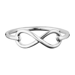 CAI Ca&iuml; Damen CA&Iuml; Fingerring &raquo;925/- Sterling Silber rhodiniert Infinity&laquo; wei&szlig;
