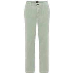 BOSS Orange Cordhose &raquo;Pleated&laquo; tapered fit, Feincord-Qualit&auml;t, Bundfalte Open Green351 34 - L&auml;nge 34 L&auml;nge 34 34 Cordhose von BOSS Orange Menswear