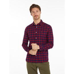 Tommy Hilfiger Langarmhemd &raquo;BRUSHED GINGHAM Slim Fit SHIRT&laquo; modisch kariert Rouge / Carbon Navy XXL - N-Gr N-Gr XXL Kariertes Hemd von Tommy Hilfiger