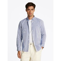 Tommy Hilfiger Langarmhemd &raquo;FLEX POPLIN CLASSIC STP Regular Fit SHIRT&laquo; mit Sreifenmuster Wedge Blue / Optic White 3XL - N-Gr N-Gr 3XL Langarmhemd...