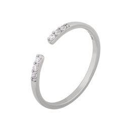 CAI Ca&iuml; Damen CA&Iuml; Fingerring &raquo;925/- Sterling Silber rhodiniert offen Zirkonia Stacking&laquo; wei&szlig;
