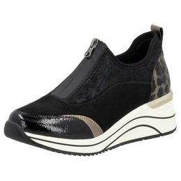 Remonte Damen Slip-On Sneaker &raquo;Elisabeth Hurley-Collection&laquo; , Keilsneaker, Slipper, Schlupfschuh, Freizeitschuh, vegan gold 38