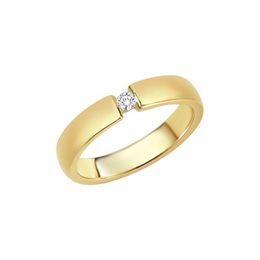 Diamonds by Ellen K. Fingerring »Gold 375 mit 1x Brillant 0, 05ct.« gelb 017 (53,5) Edler Damen-Ring aus echtem 375 Gold