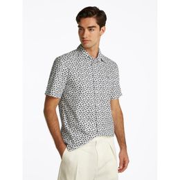 Tommy Hilfiger Kurzarmhemd &raquo;FLEX POPLIN PALM SS Slim Fit SHIRT&laquo; Ivory Silk Allover M - N-Gr N-Gr M Kurzarmhemd von Tommy Hilfiger Menswear