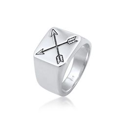 Kuzzoi Siegelring »Herren Siegelring Matt Basic Pfeil 925er Silber« Silber 60 mm Ausdrucksstarker Ring für Männer