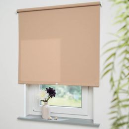 Liedeco Springrollo &raquo;Uni&laquo; Lichtschutz freih&auml;ngend lichtdurchl&auml;ssig sand Obermaterial: 95% Polyester, 5% Metall 180 cm