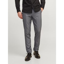 Jack & Jones JACK & JONES Anzughose &raquo;JPRFRANCO Hose mit schmalem Bein und cleanem Look&laquo; meliert, modisch, slim fit, Kunstfaser Light Grey Melange 56 - N-Gr N-Gr...