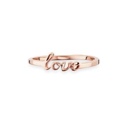 CAI CA&Iuml; Fingerring &raquo;925/- Sterling Silber rotvergoldet Love&laquo; rot 052 (16,6) Ring mit "Love"-Schriftzug